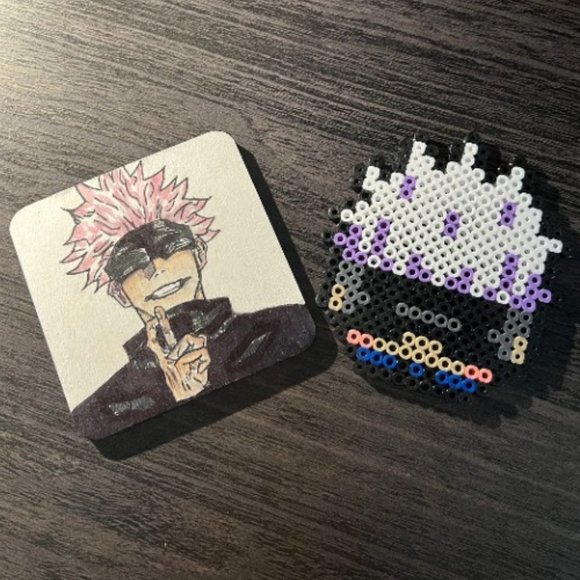 Wall Decor | Gojo Satoru Jujutsu Kaisen Wooden Coaster With A Free Gojo ...